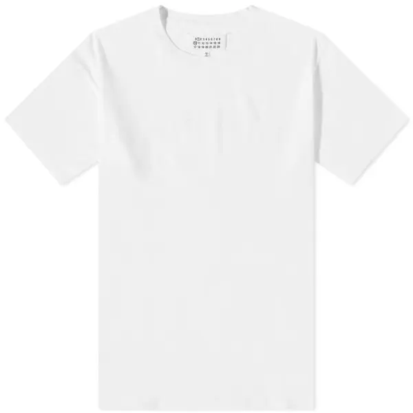 Maison Margiela Colllege Logo T-Shirt In Optic White - 60% Off